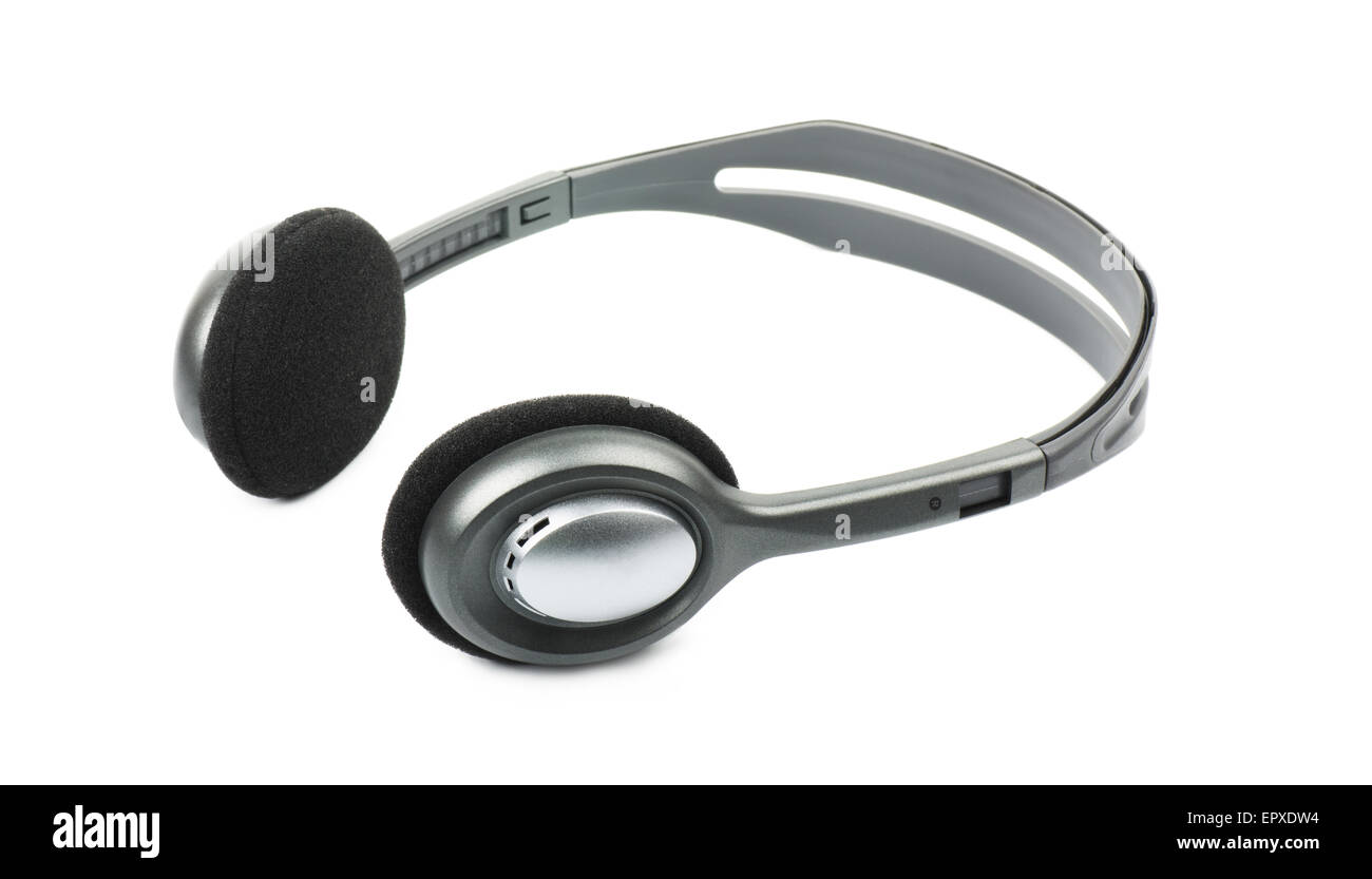 Computer headphones on a white background Stock Photo - Alamy