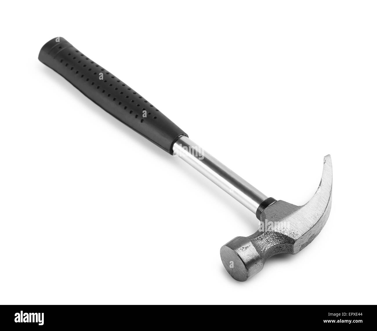 Construction worker with hammer Black and White Stock Photos & Images ...