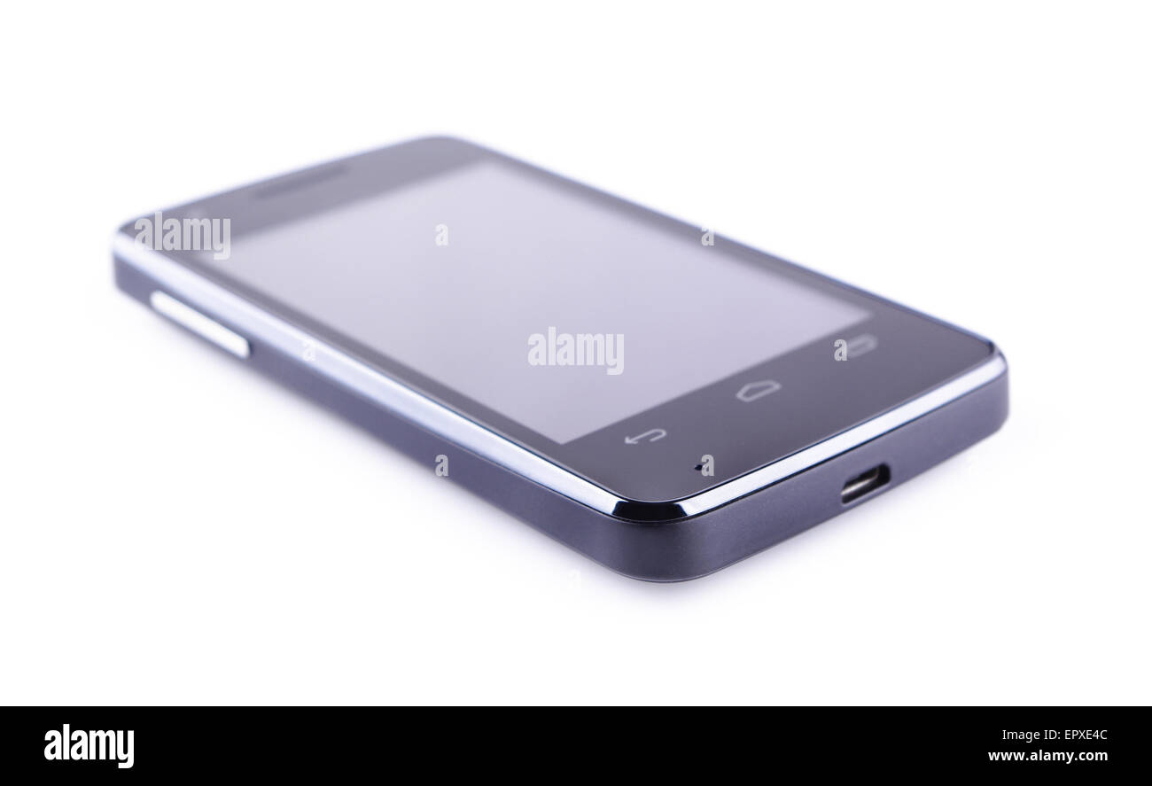 Smartphone on a white background Stock Photo - Alamy