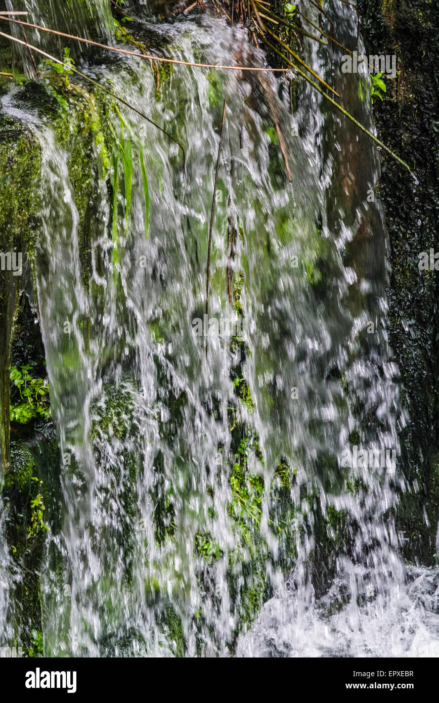 Vertical image of water falling from the top of lock gates Stock Photo ...