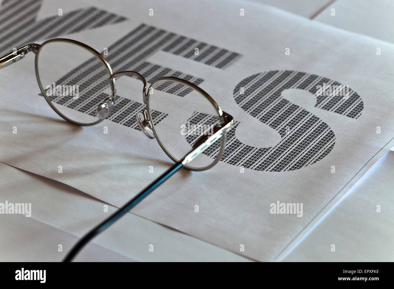 Printed glasses hi-res stock photography and images - Alamy