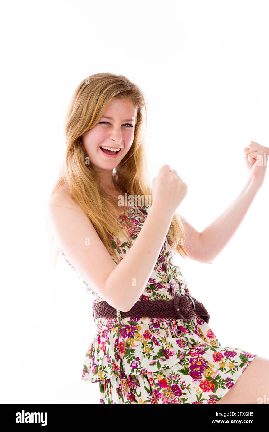 Model in studio isolated on white background Stock Photo - Alamy