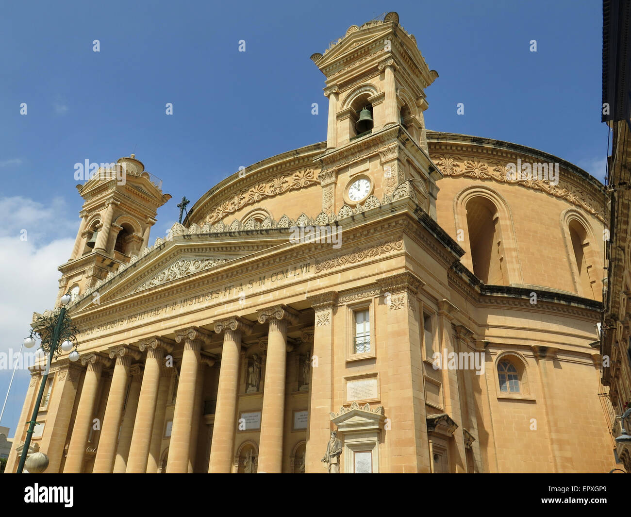 Exterior of St Marija Assunta Church and Rotunda, at Mosta, Malta Stock Photo - Alamy
