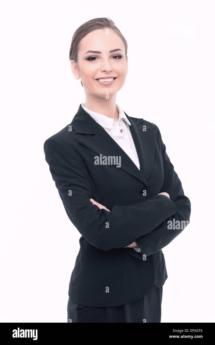 Beautiful woman in formal clothes Stock Photo - Alamy