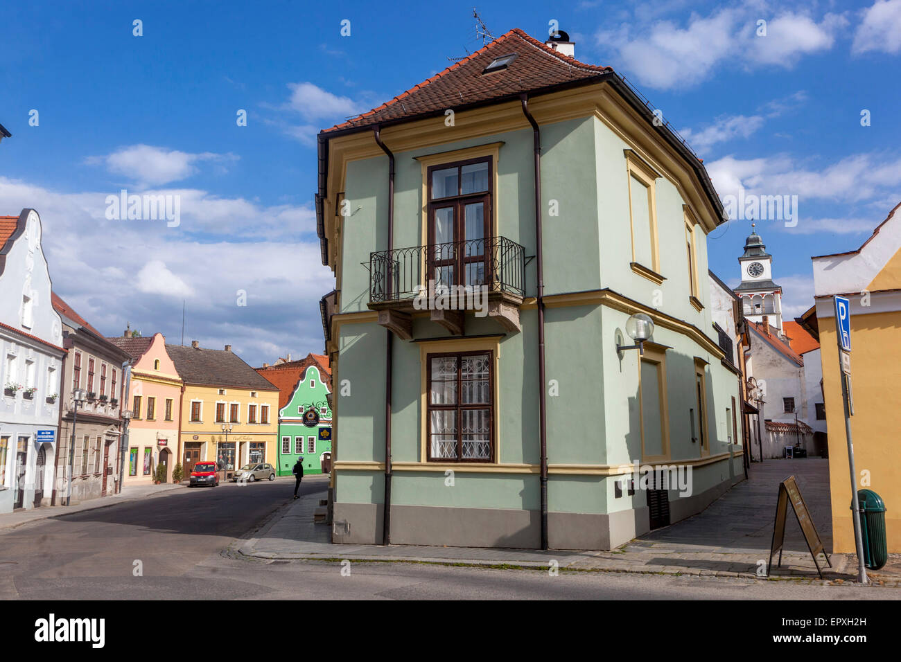 Historic old town, Trebon, Czech Republic Stock Photo - Alamy