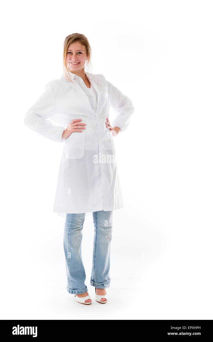 Model in studio isolated on white background Stock Photo - Alamy