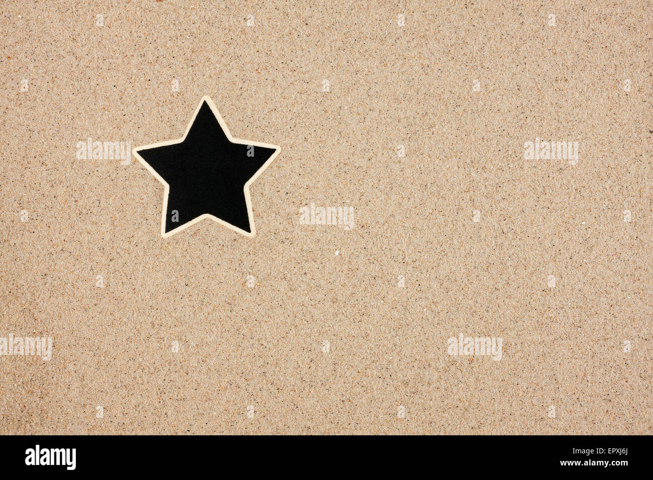 Pointer, ads board in the form star in the sand, can be used as ...