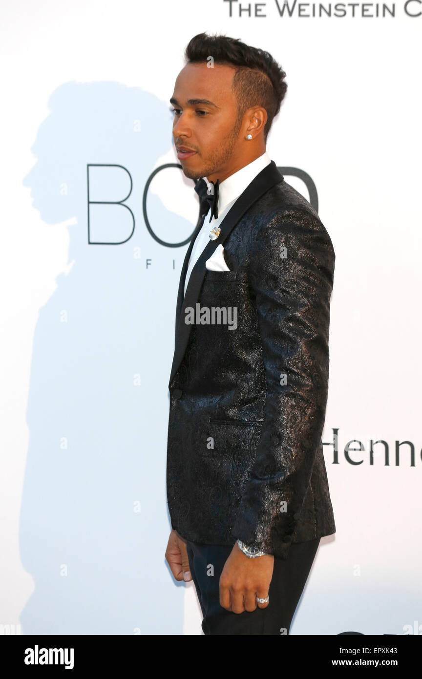 Lewis Hamilton attending the amfAR's Cinema Against Aids Gala during ...