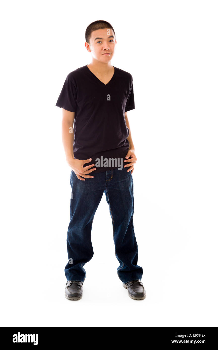 Model in studio isolated on white background Stock Photo - Alamy