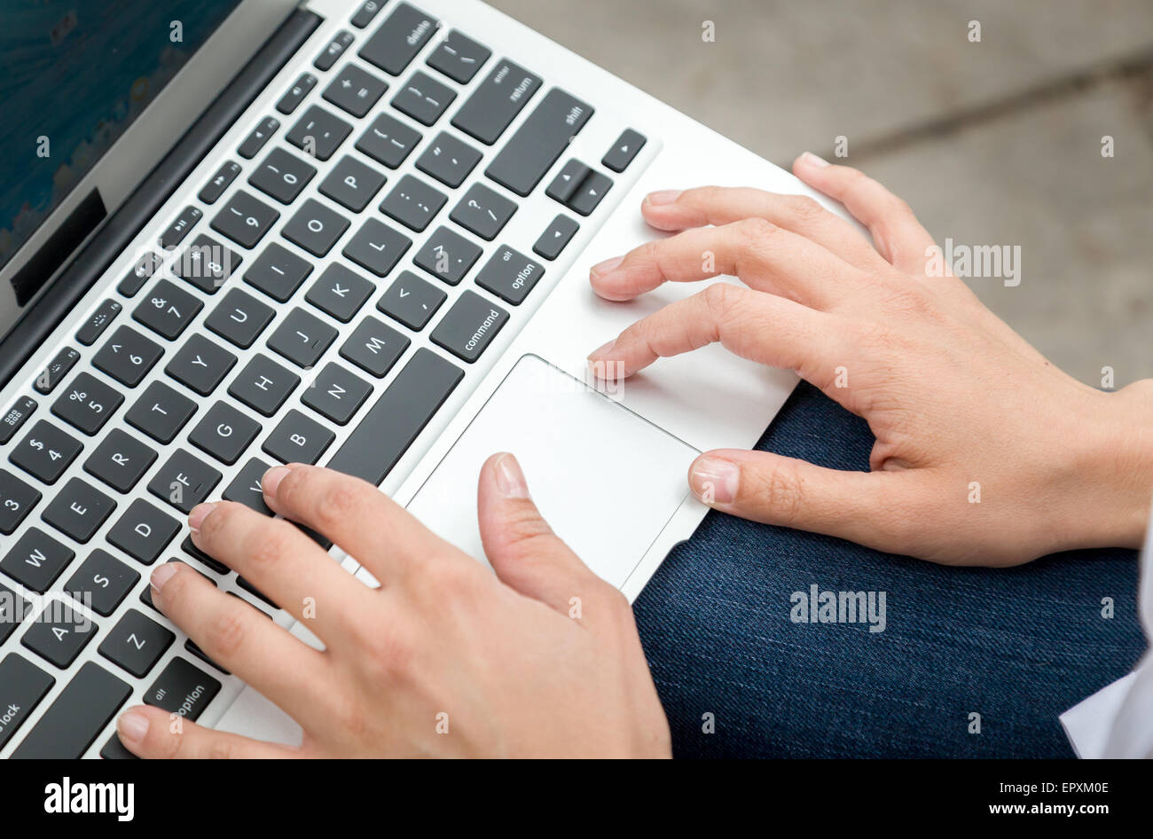 Adult typing hi-res stock photography and images - Alamy