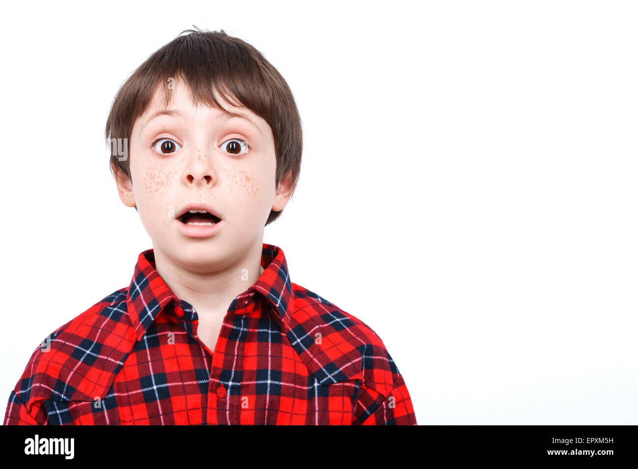 Portrait of a small emotional boy Stock Photo - Alamy