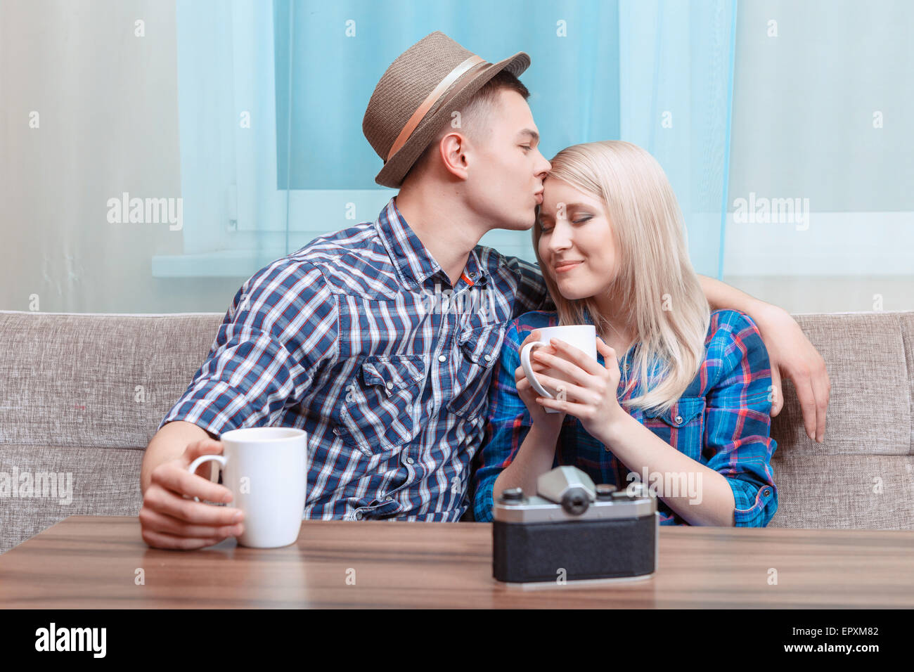 Sweet couple on a date Stock Photo - Alamy