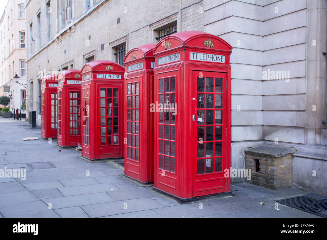 London Phone Boxes Stock Photo - Alamy