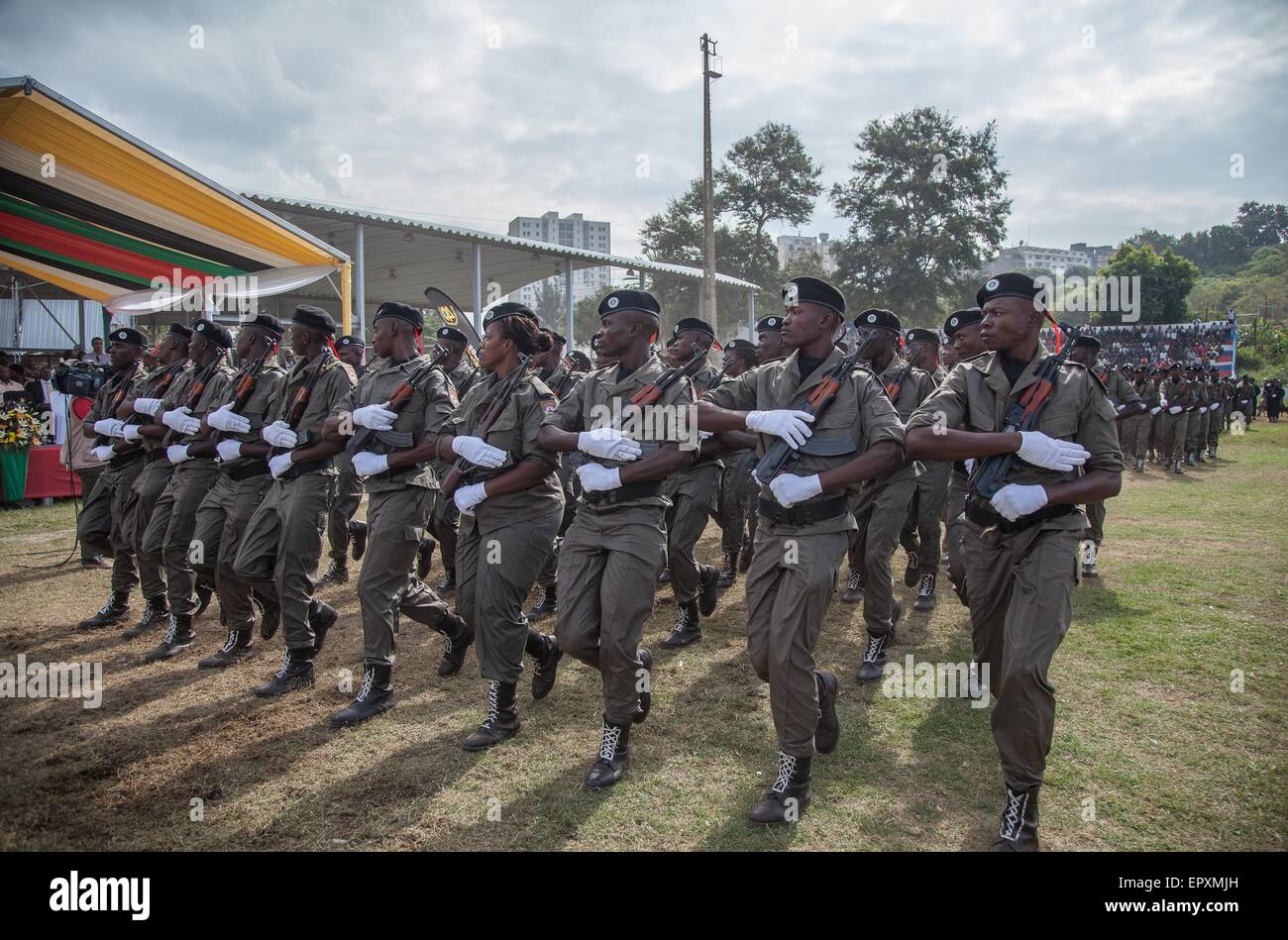Maputo, Maputo. 22nd May, 2015. Mozambican police force parade during ...