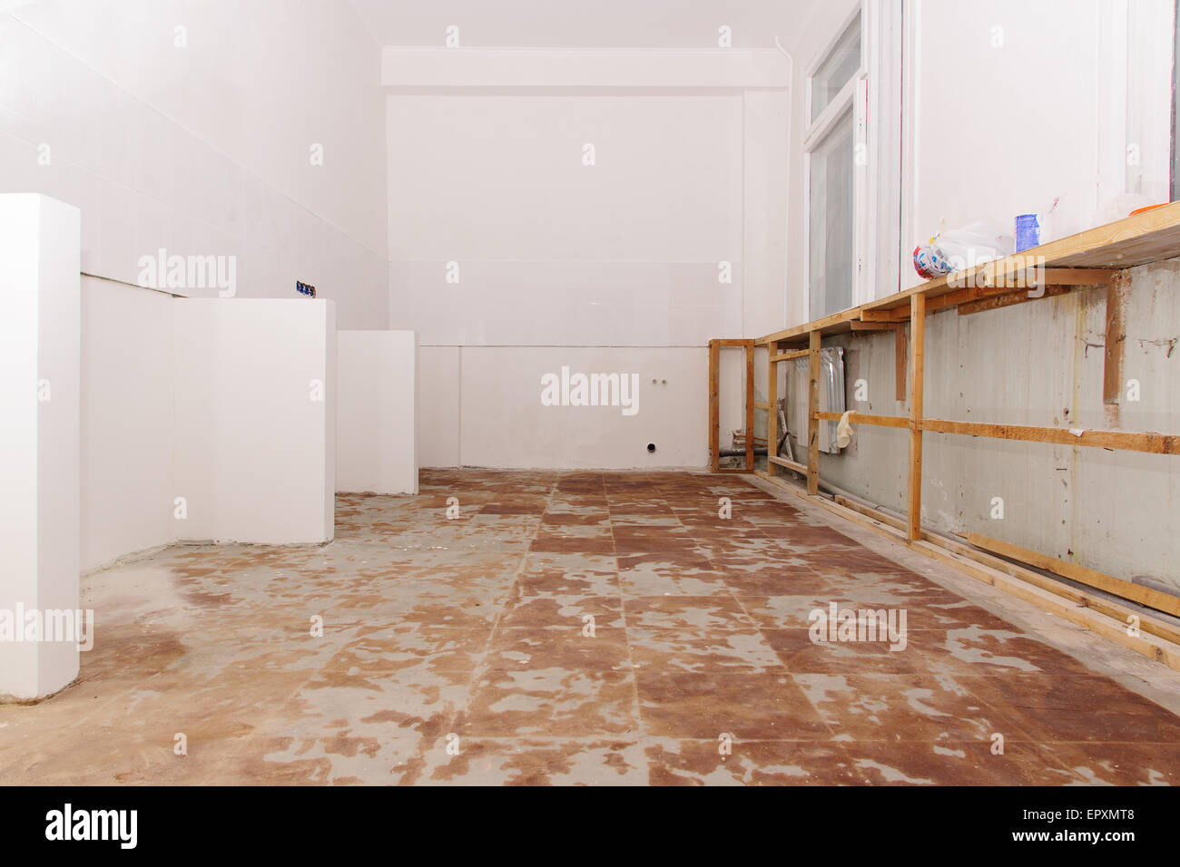 repair work in the room with a window and a door Stock Photo - Alamy