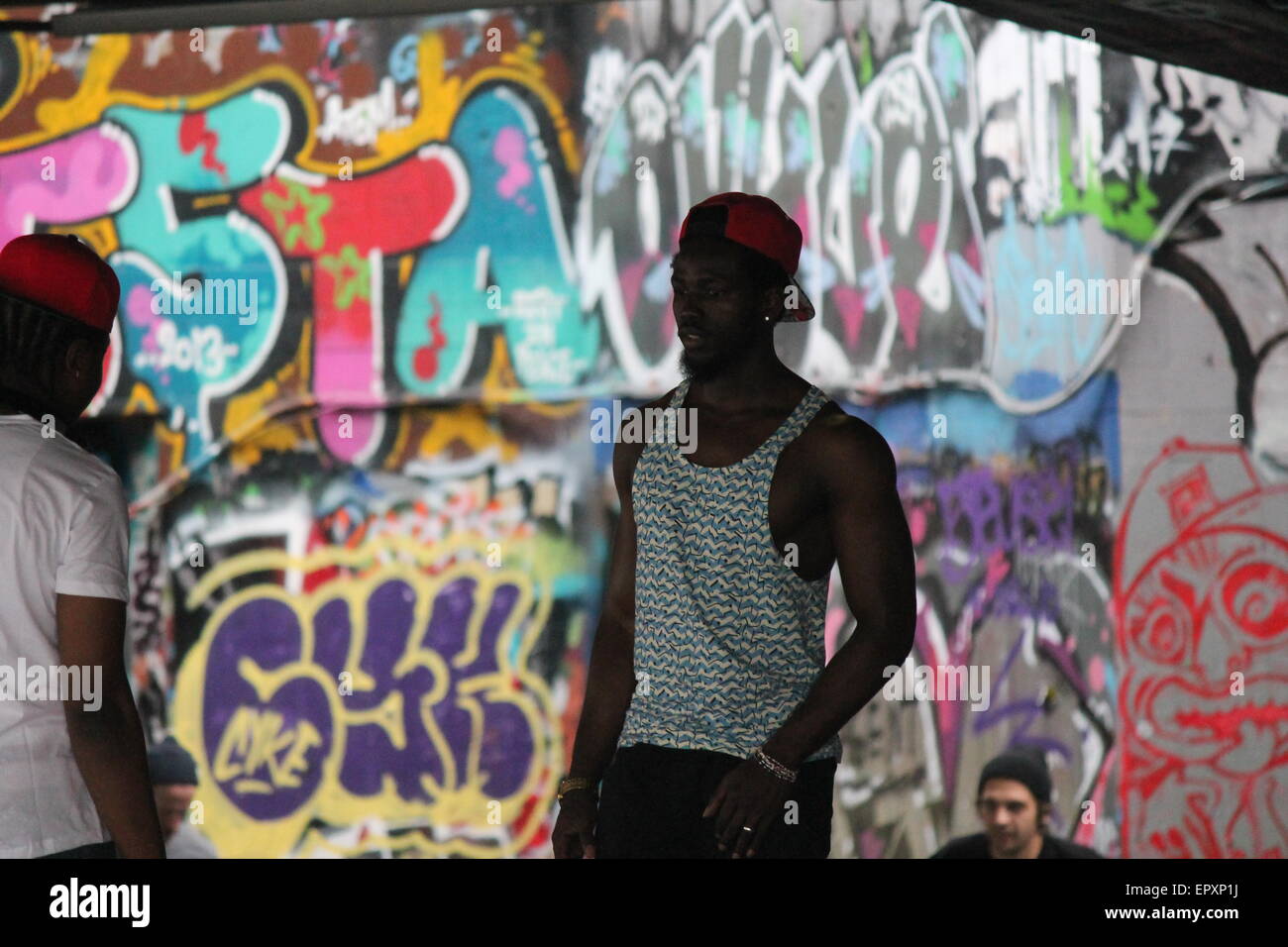 Iconic Skate Park on Southbank London, Undercroft with skaters and ...
