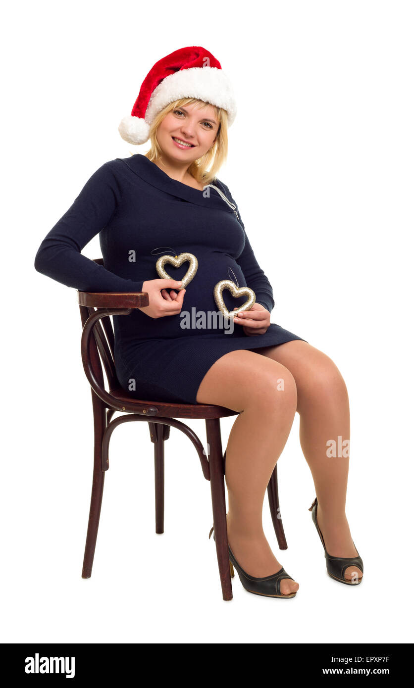 Two woman santa isolated Cut Out Stock Images & Pictures - Alamy