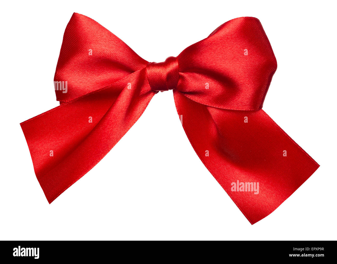 red bow made from silk isolated Stock Photo - Alamy