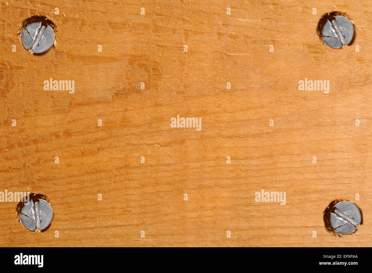 blank wooden signboard with four screws in corners Stock Photo - Alamy