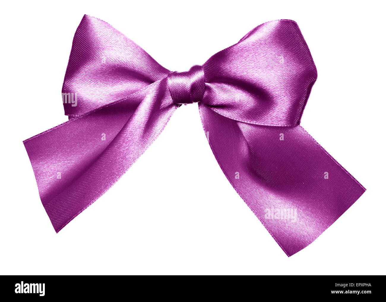 purple bow made from silk isolated Stock Photo - Alamy