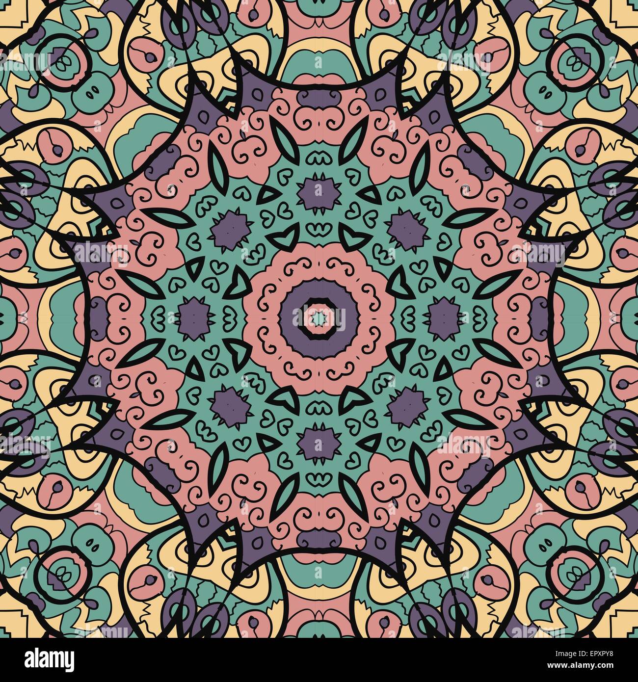 Seamless floral mandala Stock Vector Image & Art - Alamy