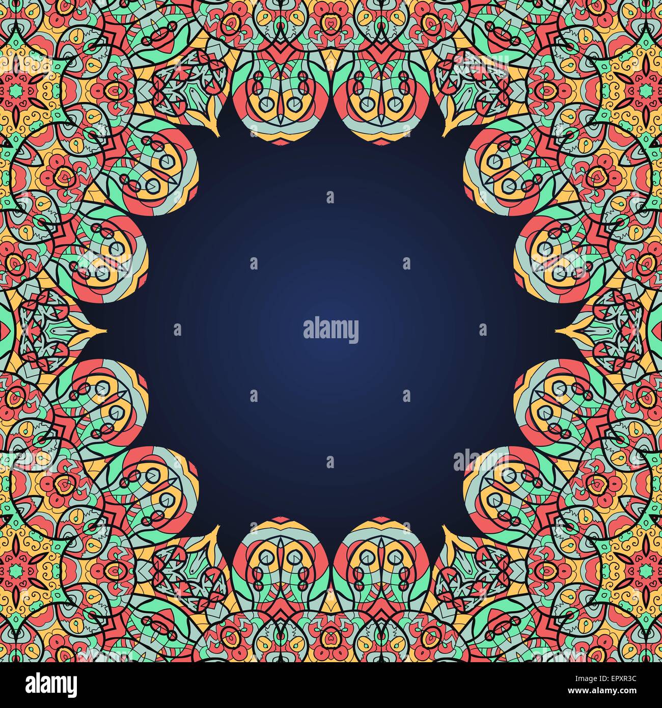 Mandala frame for text in oriental style Stock Vector Image & Art - Alamy