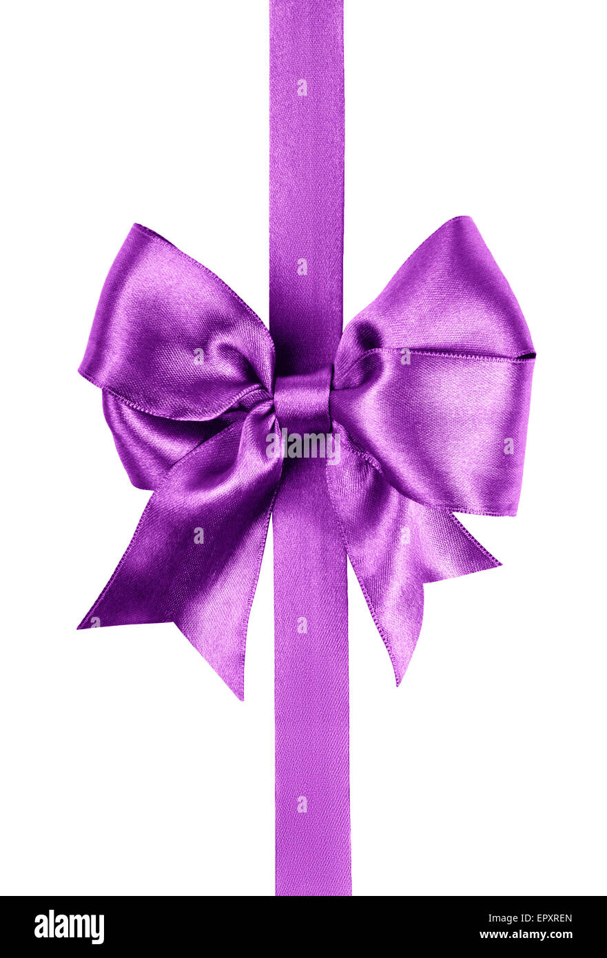purple bow made from silk ribbon Stock Photo - Alamy