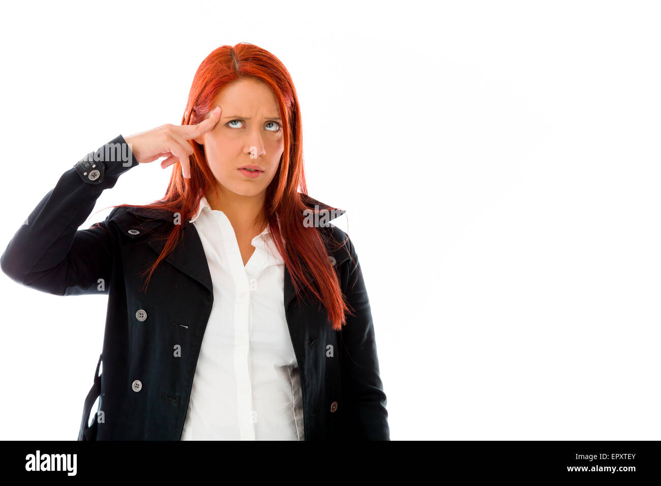 Model in studio isolated on white background Stock Photo - Alamy