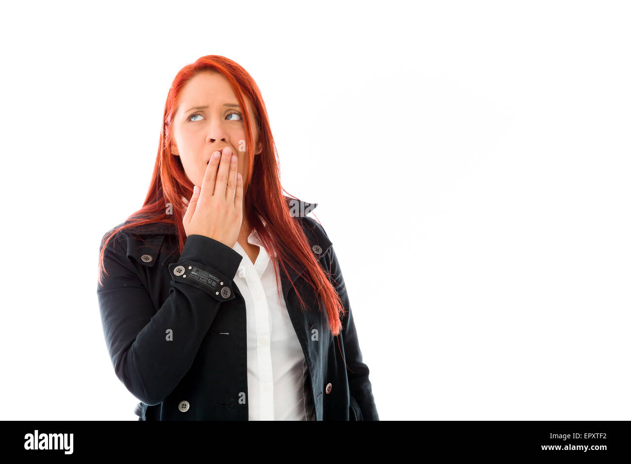 Model in studio isolated on white background Stock Photo - Alamy