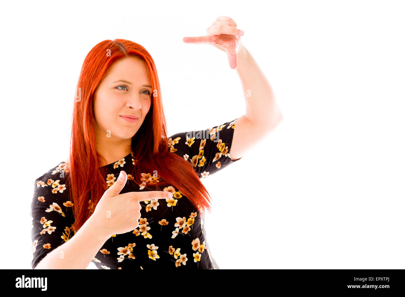Model in studio isolated on white background Stock Photo - Alamy