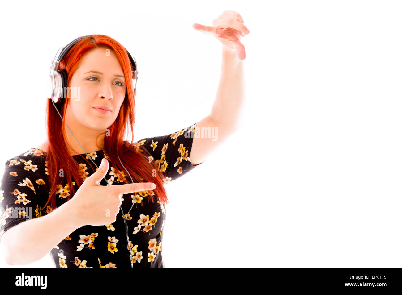 Model in studio isolated on white background Stock Photo - Alamy
