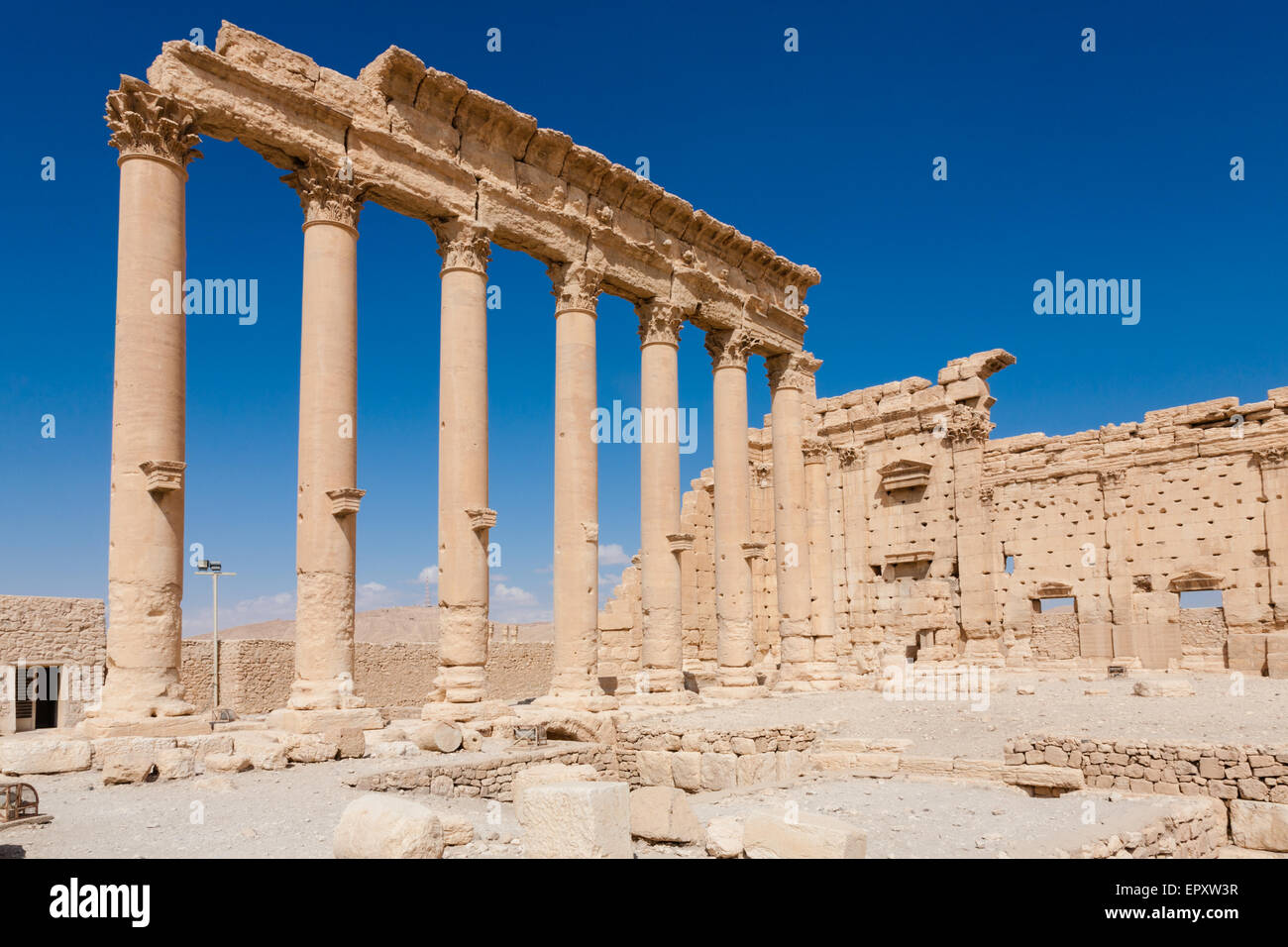 Columns in the courtyard Stock Photo - Alamy