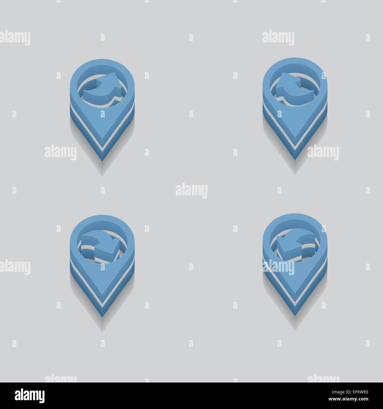 arrows for maps in 3d. isometric vector arrows Stock Vector Image & Art ...