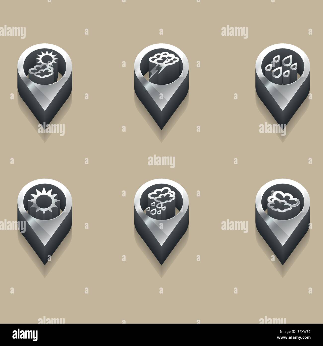 Weather symbols hi-res stock photography and images - Alamy