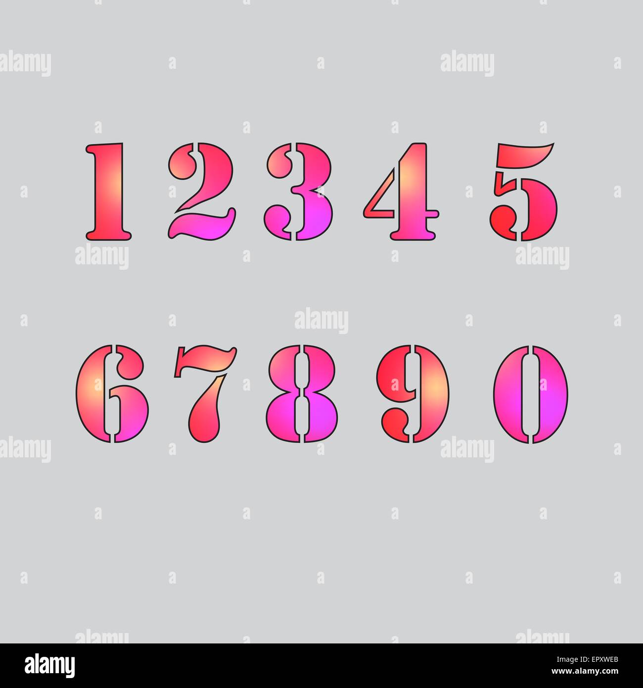 123 sign Stock Vector Images - Alamy