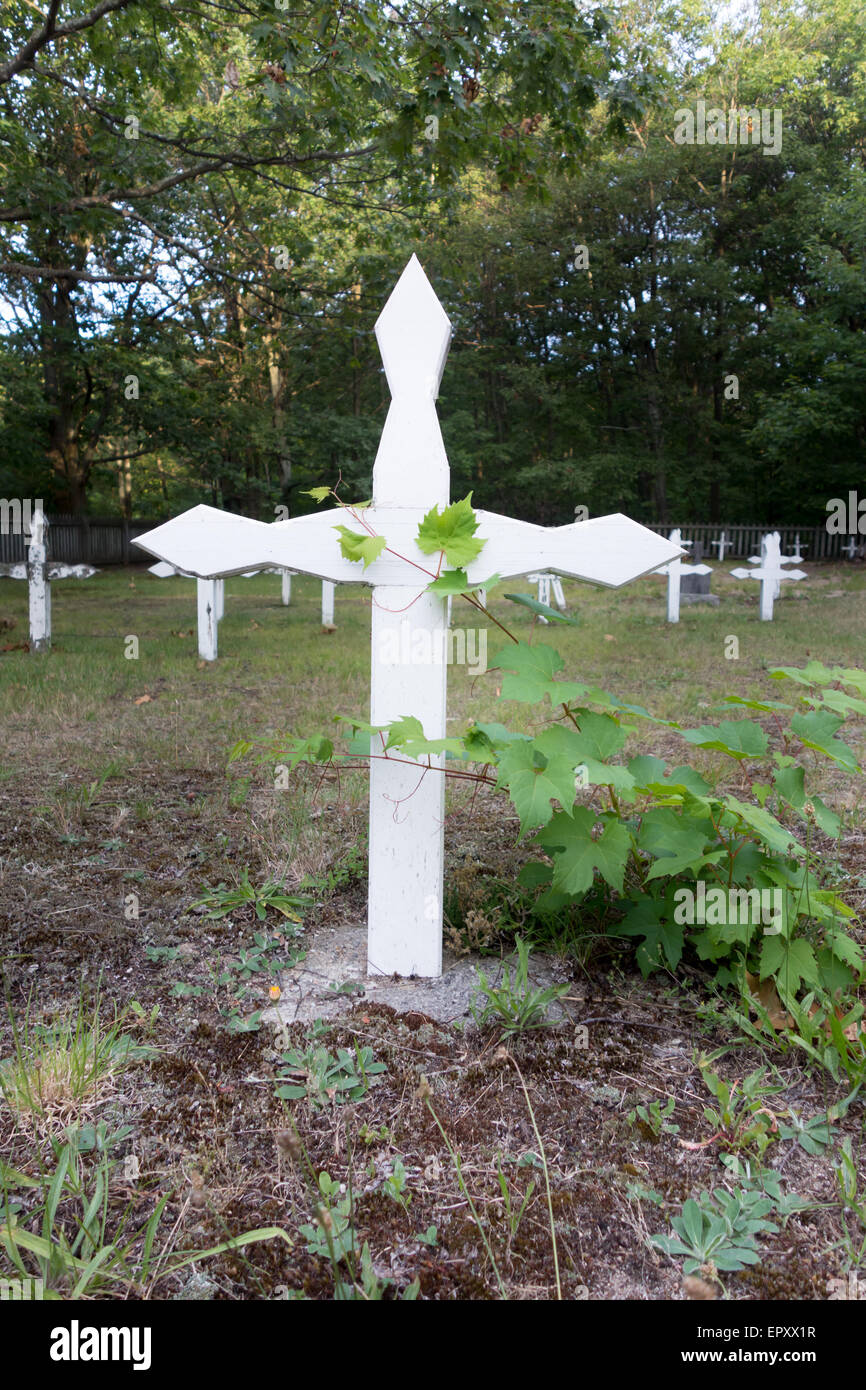 Graves in a cemetery, Tobermory, Ontario, Canada Stock Photo - Alamy