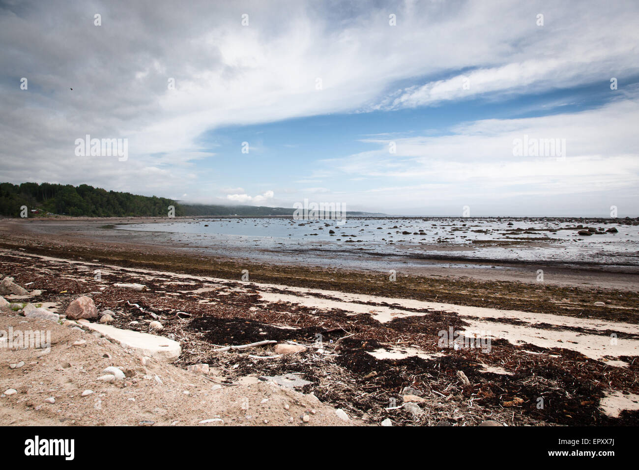 Panoramic view of a river, Quebec, Canada Stock Photo - Alamy