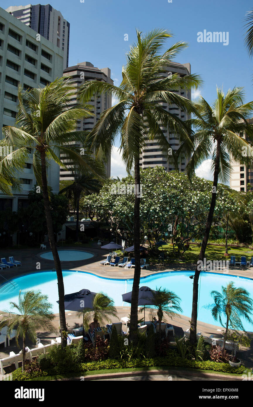 Swimming pool of the Intercontinental Hotel Manila, Makati, Philippines ...