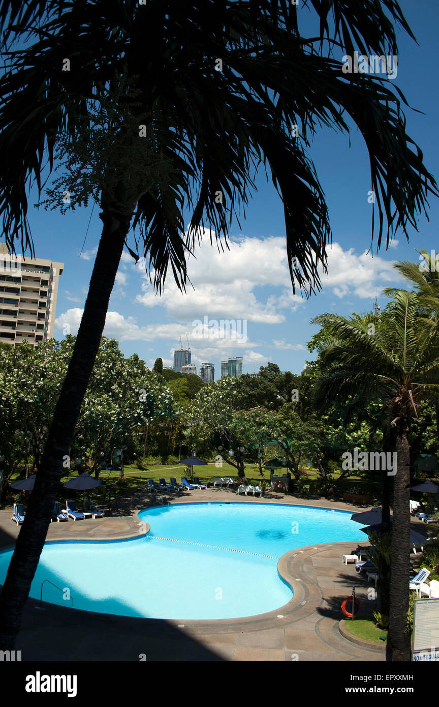 Swimming pool of the Intercontinental Hotel Manila, Makati, Philippines ...