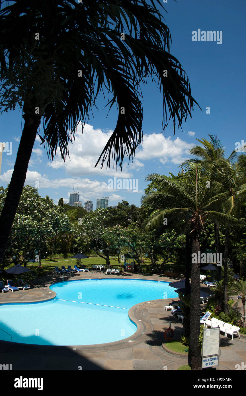 Swimming pool of the Intercontinental Hotel Manila, Makati, Philippines ...
