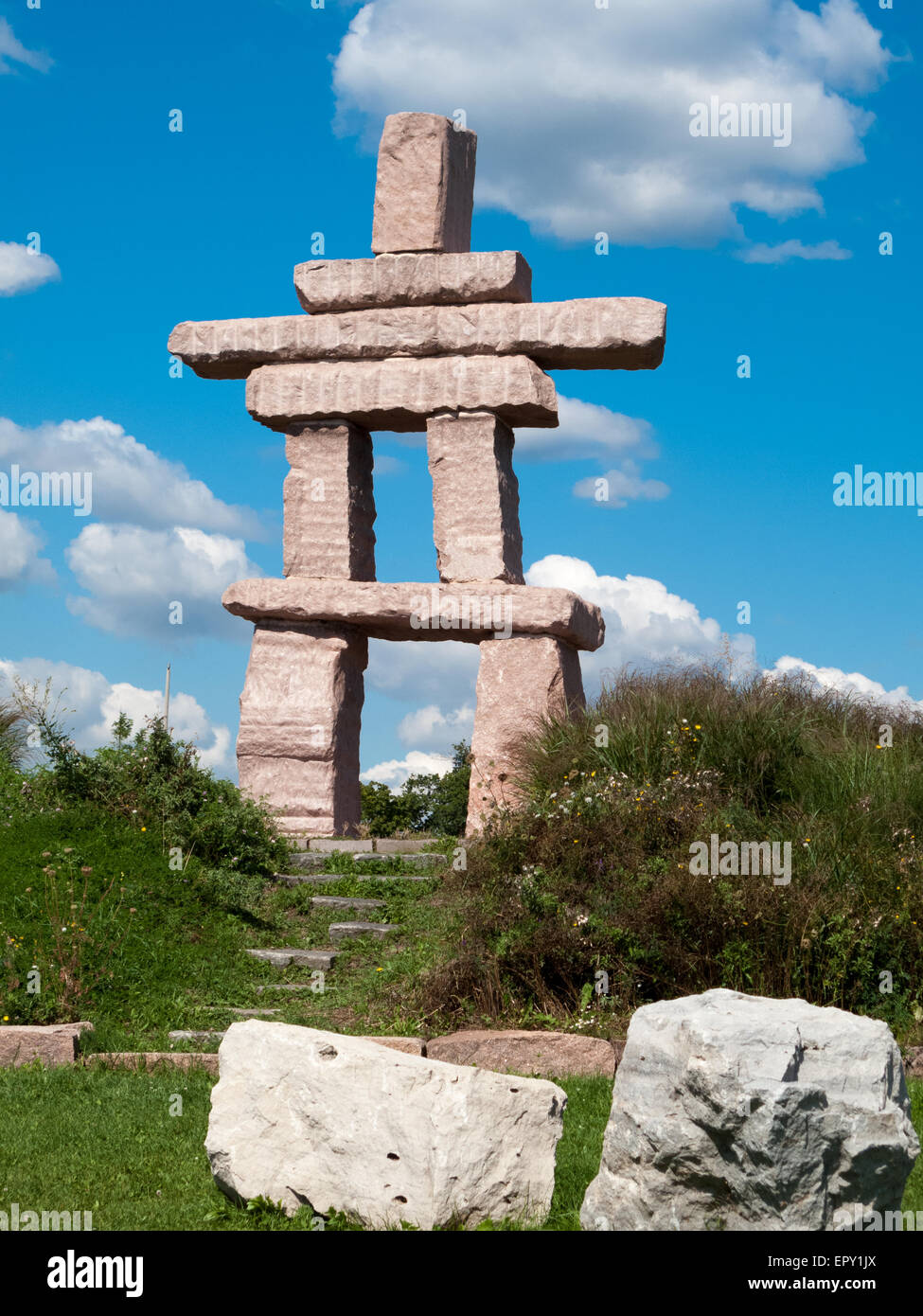 Sculpture made of rocks Stock Photo - Alamy