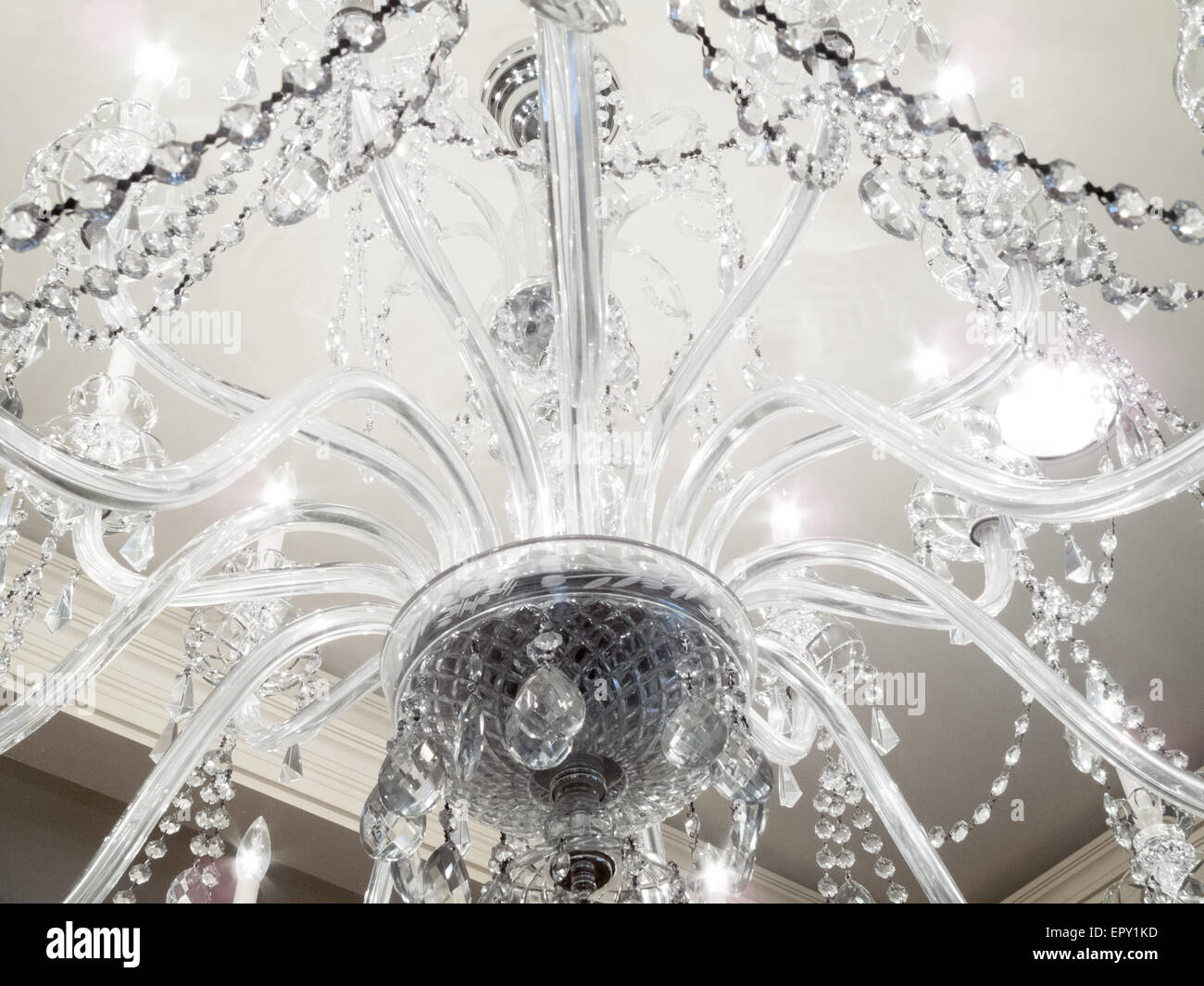 Large chandelier ceiling view close hi-res stock photography and images ...