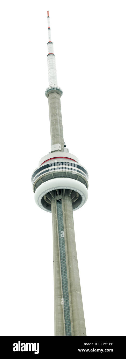 cn tower isolated on a white background Stock Photo - Alamy