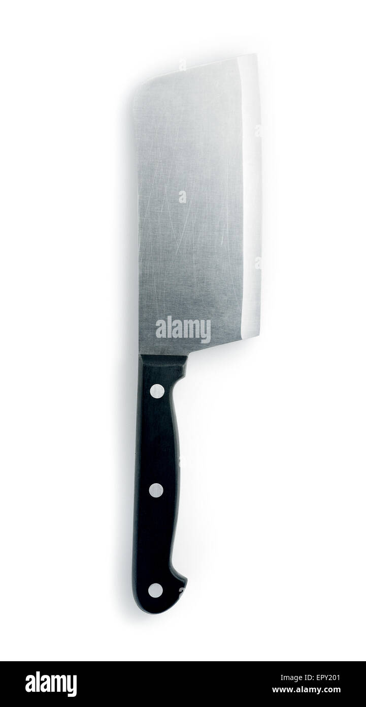 cleaver isolated on a white background Stock Photo - Alamy