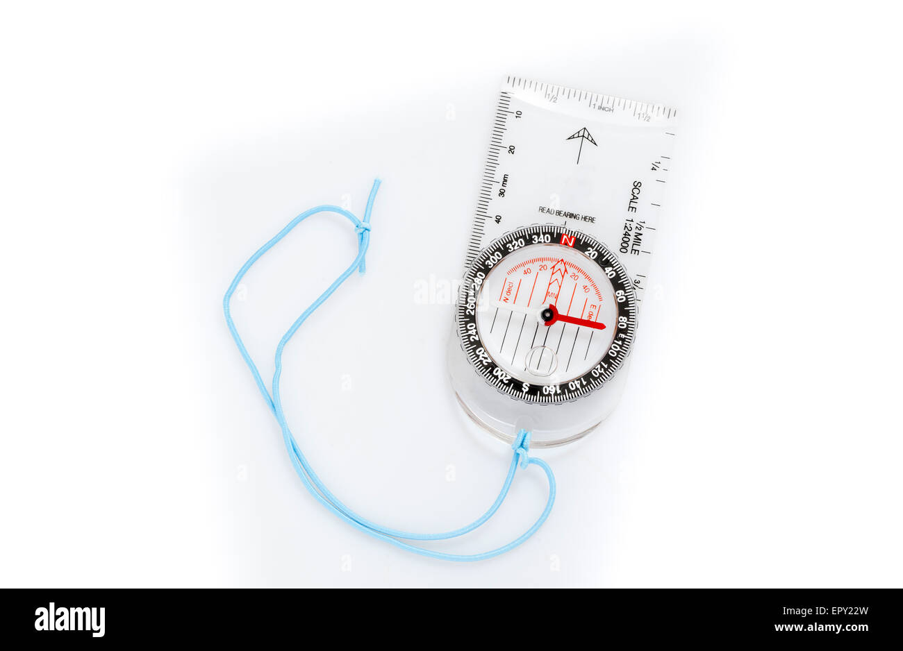 compass showing east isolated on a white background Stock Photo - Alamy