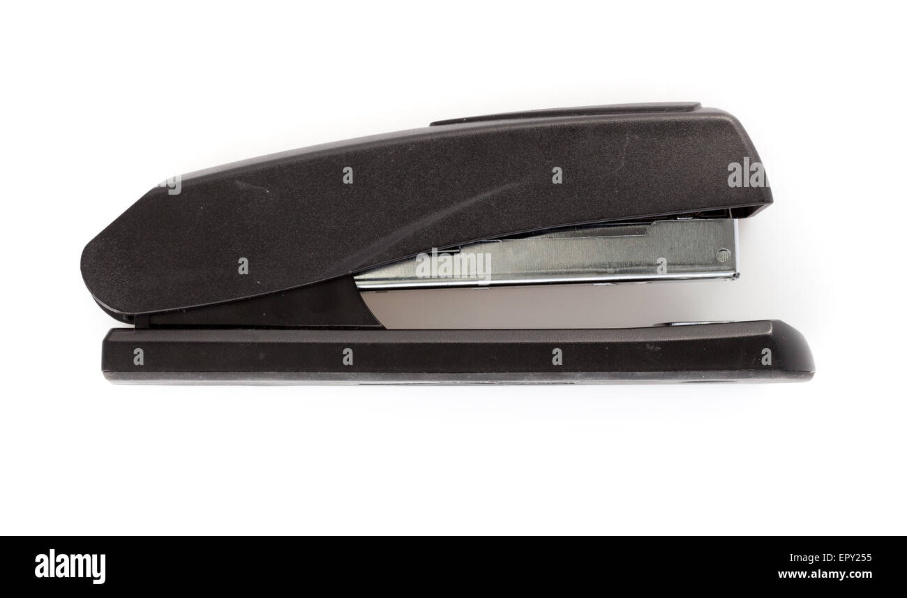 profile of black stapler isolated on a white background Stock Photo - Alamy