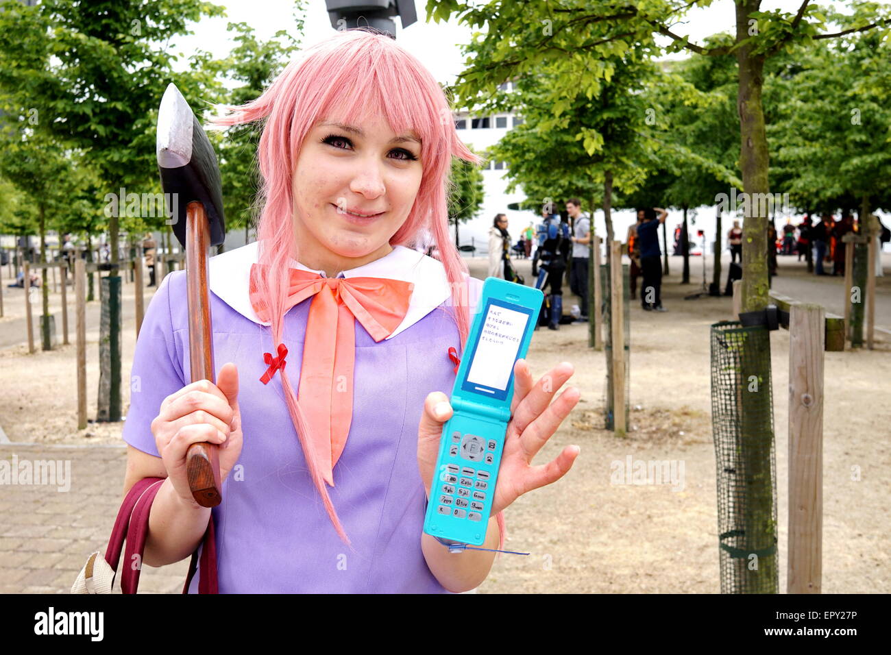 London, UK. 22nd May, 2015. People in customs of their favourites ...