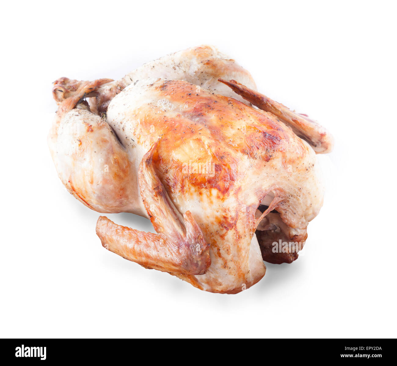 rosted chicken isolated on a white background Stock Photo - Alamy