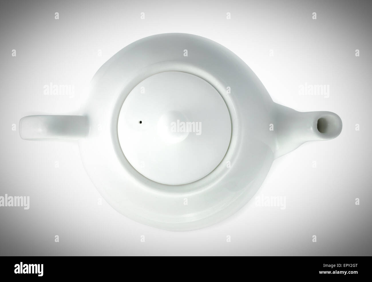 teapot top view isolated on a white background Stock Photo - Alamy