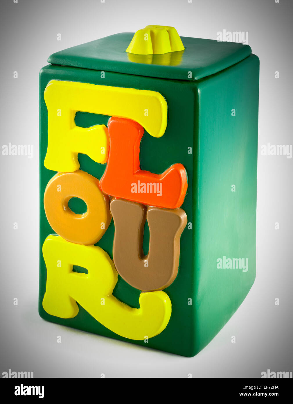 antique flour jar isolated on a white background Stock Photo - Alamy